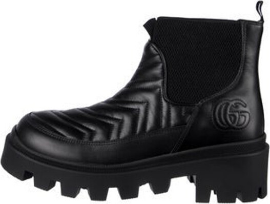Gucci Double G Logo Leather Chelsea Boots - ShopStyle