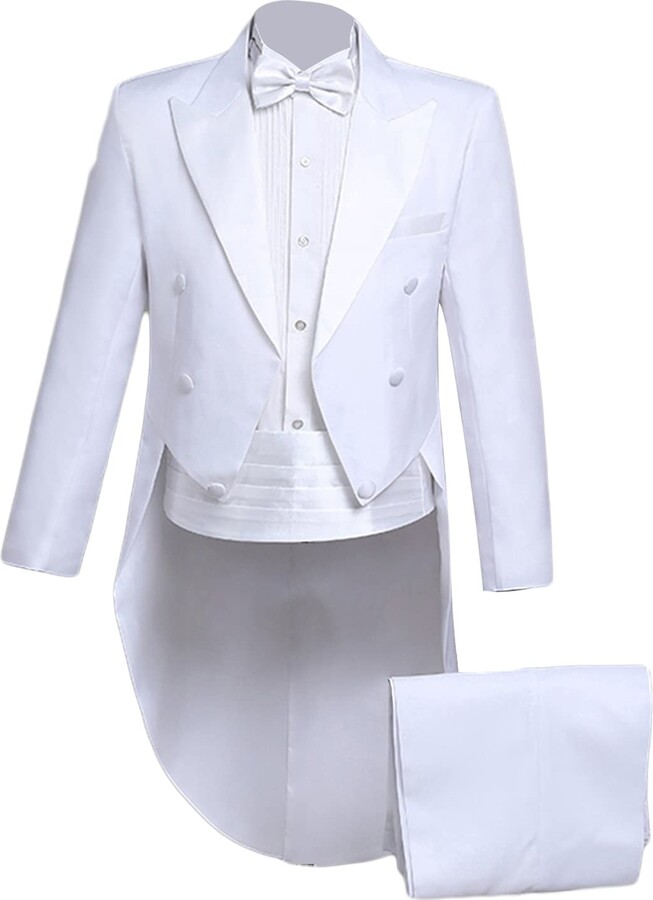 OULIWANGLUO Men's Tuxedo Magic Show Costume Long Tailcoat Wedding Party ...