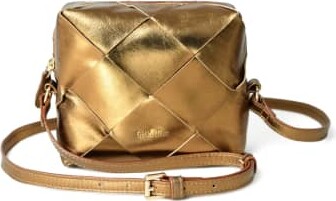 Bell & Fox Asha Hand Woven Crossbody Bag Metallic Leather - ShopStyle