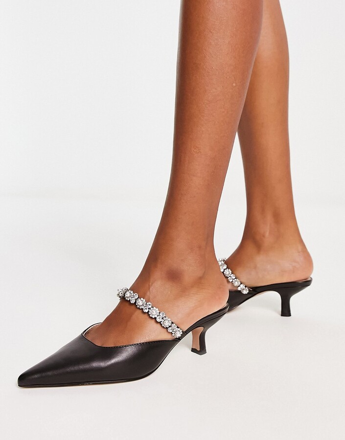 And other stories & slip on pointed low heels with embellished strap in ...