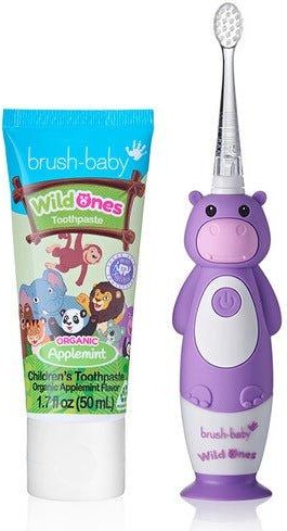 brush-baby WildOnes™ Hippo Electric Rechargeable Toothbrush and ...