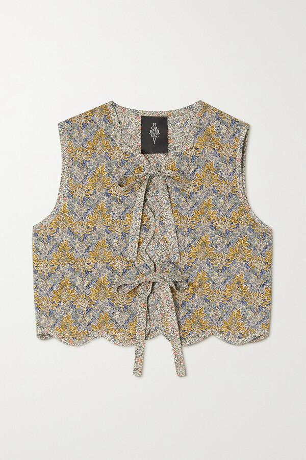 Horror Vacui Pauline Floral-print Quilted Cotton Vest - Yellow ...