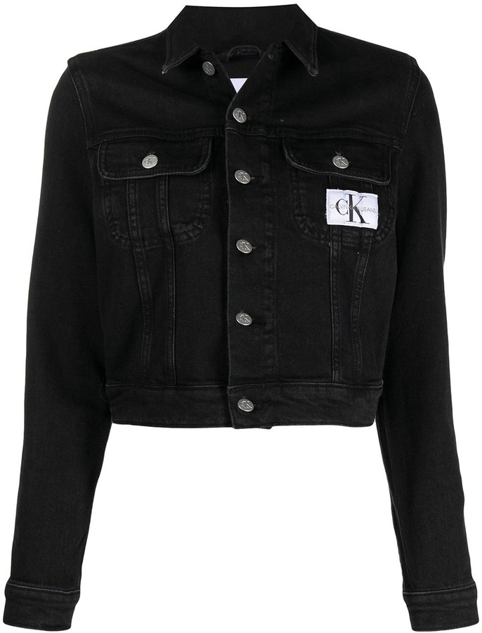 CK Calvin Klein Logo Patch Denim Jacket - ShopStyle