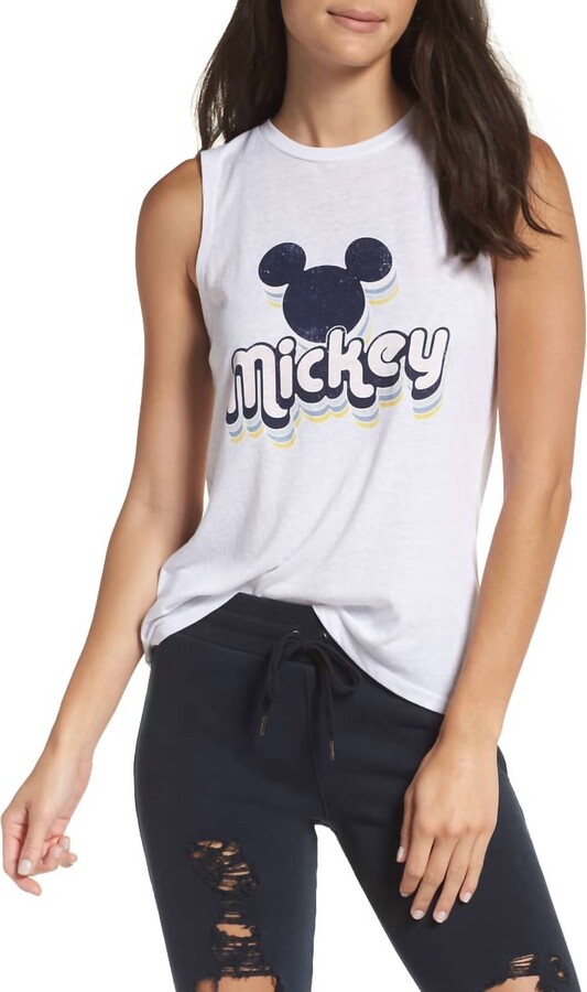 David Lerner Mickey High Low Muscle Tank In White - ShopStyle Tops