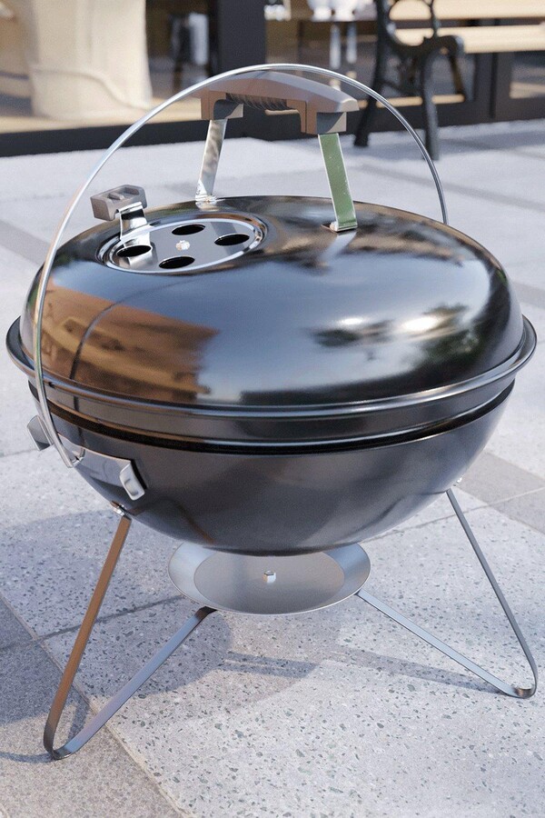 Home Discount Garden Vida Kansas Freestanding Kettle BBQ Grill With ...