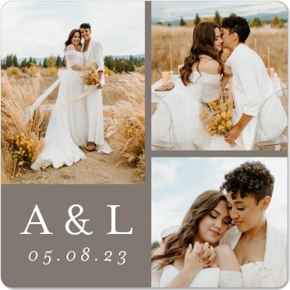 Shutterfly Magnets: Gallery of Five Monogram Portrait, 3x3, Multicolor ...