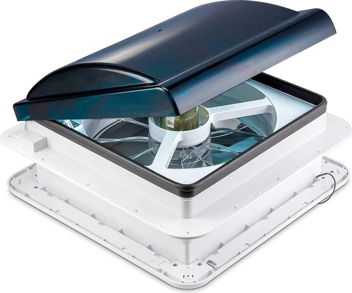 Hike Crew 14” RV Roof Vent Fan with LED Light | 12V 6-Speed Motorhome ...