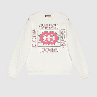 Gucci Logo-Print Long-Sleeve Sweatshirt - ShopStyle