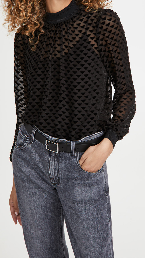 Tory Burch Velvet Devore Top - ShopStyle