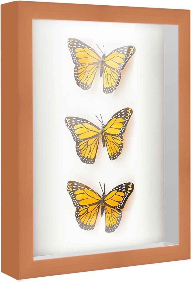 CustomPictureFrames.com 40x25 Shadow Box Frame Brown | 1.625 inches ...