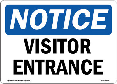 SignMission Osha Notice Visitor Entrance Sign - ShopStyle Desks