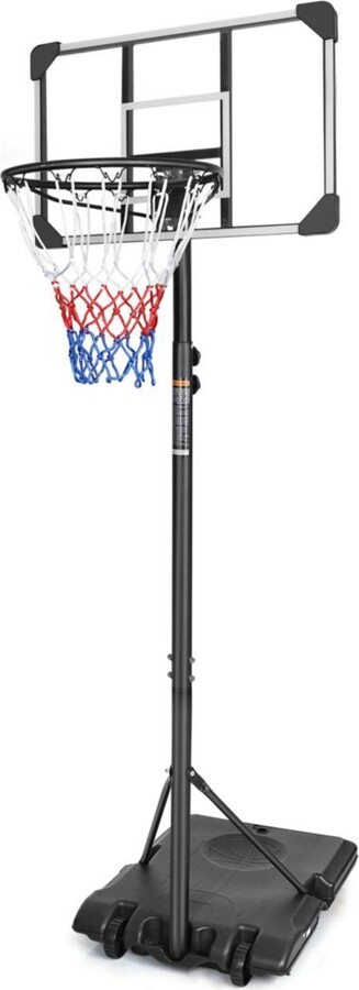 Simplie Fun Adjustable Portable Basketball Hoop System with Stable Base ...