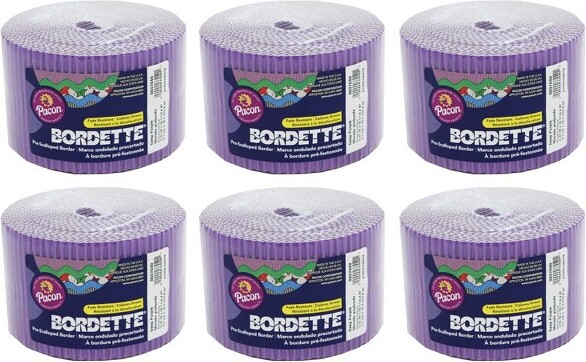 Bordette® Decorative Border, Deep Purple, 2-1/4" x 50', 6 Rolls ...