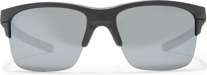 Oakley 63mm Polarized Rectangular Sunglasses - ShopStyle