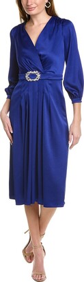 Teri Jon by Rickie Freeman Drape-Sleeve Gown - ShopStyle Evening Dresses