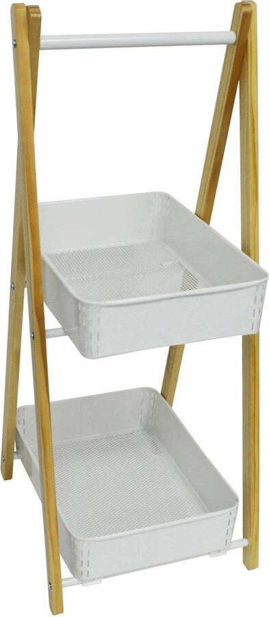 Watsons Kitchen Bathroom Two Tier Storage Unit White Natural ...