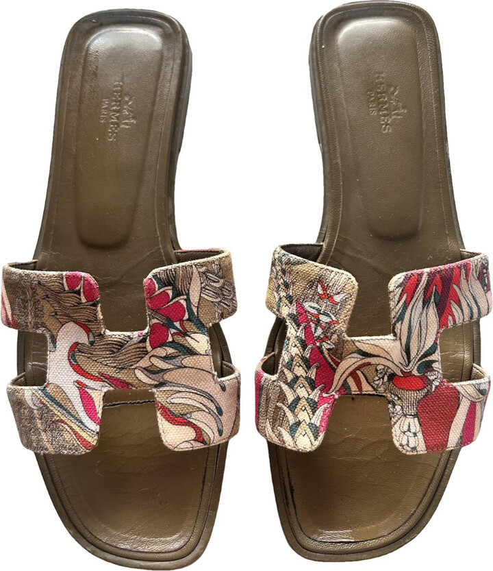 Hermes Oran leather sandal - ShopStyle