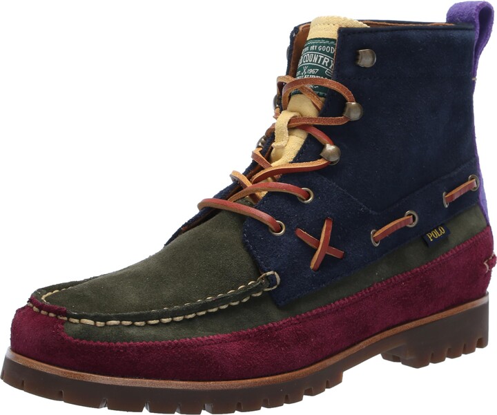 Polo Ralph Lauren Ranger Mid Color-Blocked Suede Boot - ShopStyle