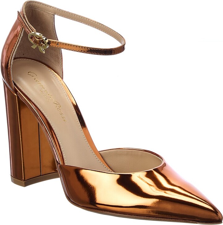 Gianvito Rossi Piper Anklet 100 Leather Sandal - ShopStyle Closed Toe Pumps