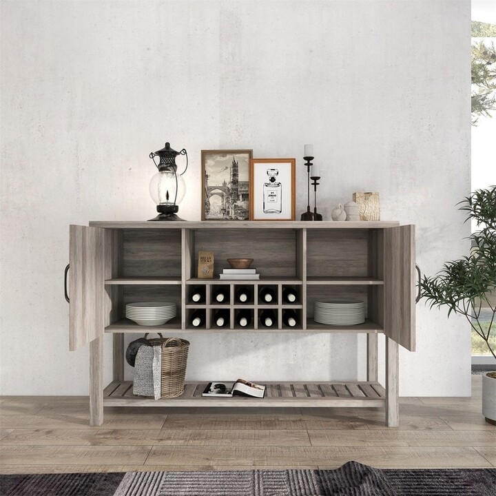 EYIW Console Cabinet / Storage Cabinet With Wine Racks Dining Living ...