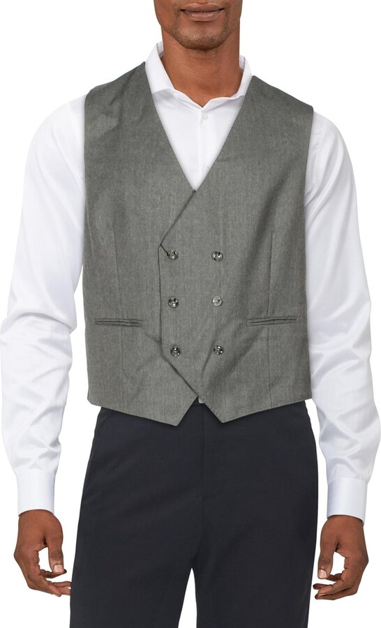 Tayion By Montee Holland Mens Classic Fit Heathered Suit Vest - ShopStyle