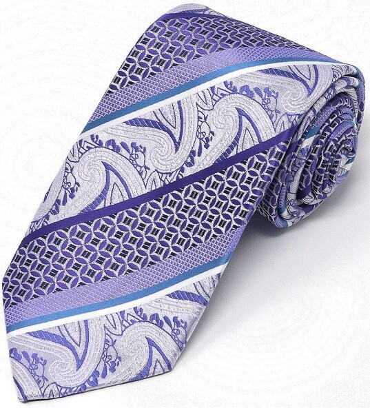 The Dapper Tie TheDapperTie Men' Purple Diagonal Pailey Micro Fiber ...