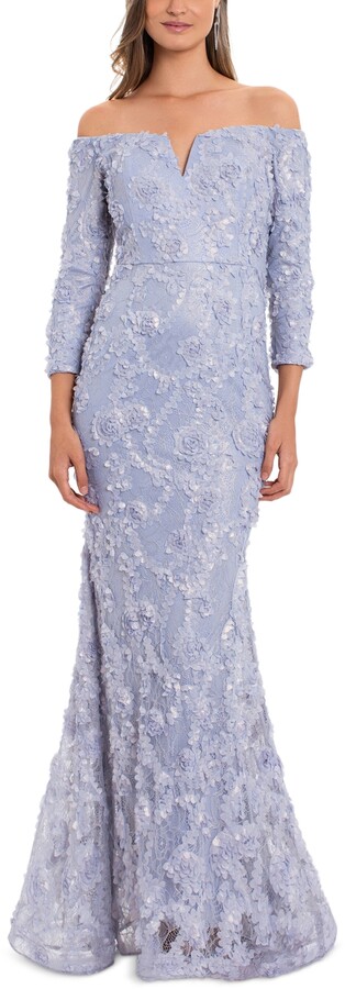 Xscape Evenings Off-The-Shoulder Lace Gown - ShopStyle