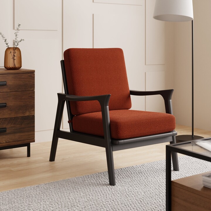 Dunelm Elements Maddox Boucle Accent Chair Rust - ShopStyle Armchairs ...