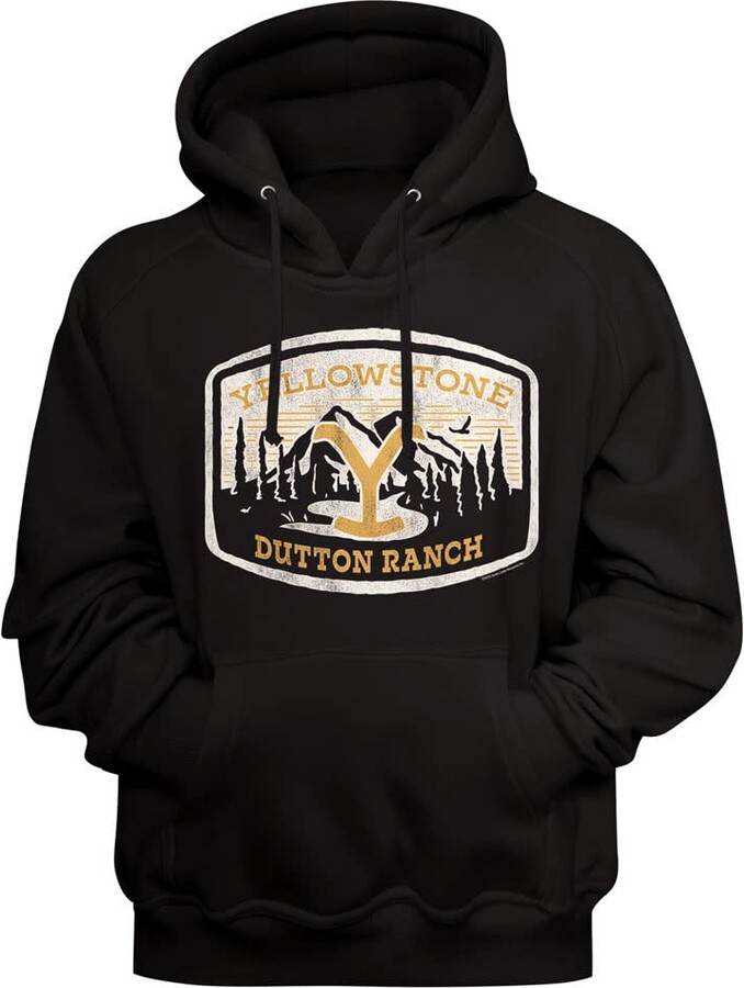 American Classics Yellowstone Mens Hoodie Dutton Ranch Logo Adult Long ...