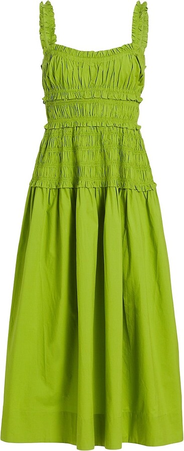 DÔEN Marianne Smocked Midi-Dress - ShopStyle