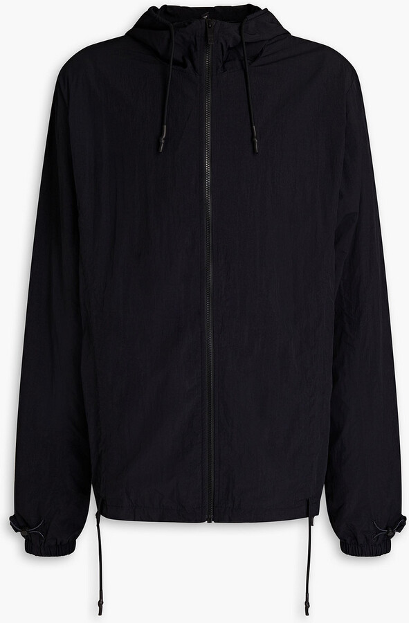 McQ Logo-appliquéd shell hooded jacket - ShopStyle