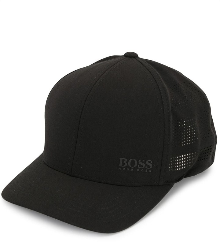 HUGO BOSS Logo-Print Perforated Baseball Cap - ShopStyle Hats