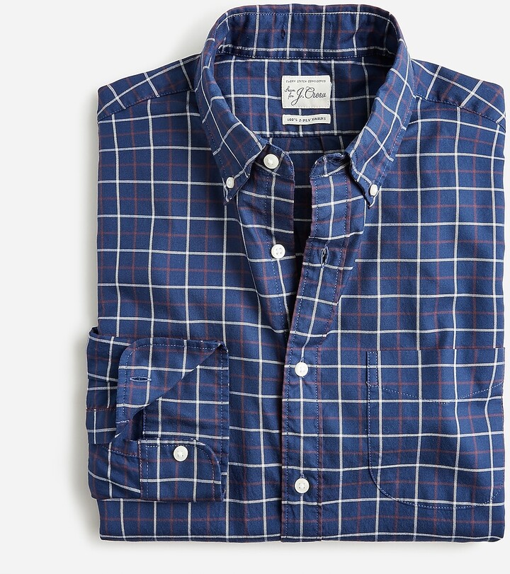 J.Crew Slim Untucked Secret Wash cotton poplin shirt - ShopStyle