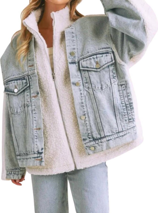 AEMI + CO Oversized Utility Jacket In Denim - ShopStyle