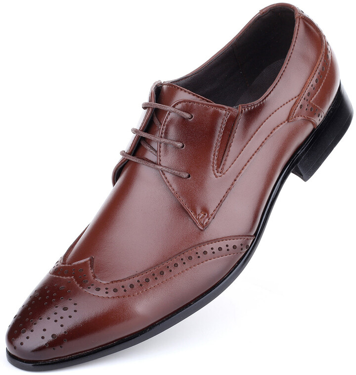 Mio Marino Longwing Brogue Oxford Dress Shoes - ShopStyle