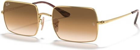 Ray-Ban RB1969 54mm Adult Rectangle Sunglasses Light Brown Gradient ...
