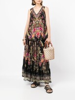 Camilla Baroque-Print Flared Blouse - ShopStyle