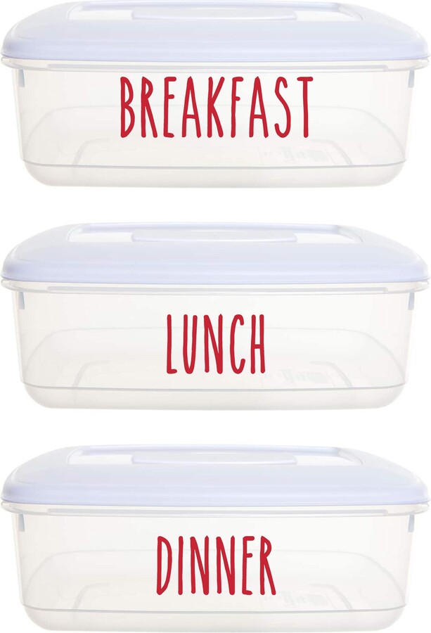 Etsy Breakfast, Lunch, Dinner - Vinyl Sticker Decal Labels For Food ...