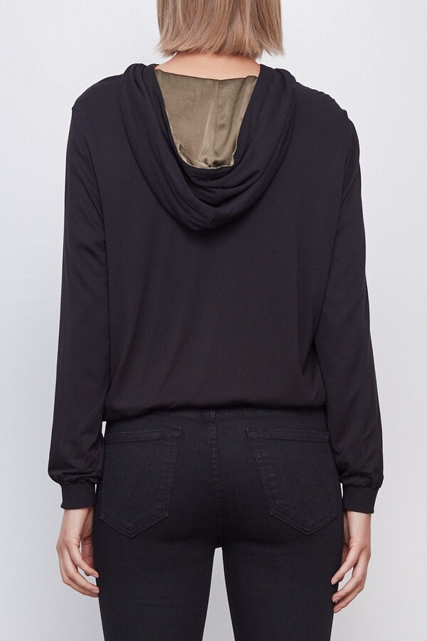 CAMI NYC Satin Reversible Hoodie - ShopStyle