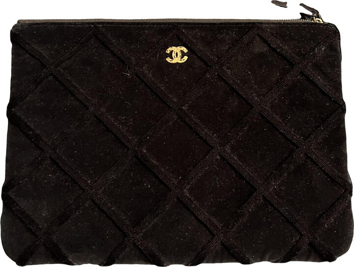 Chanel 19 velvet clutch bag - ShopStyle