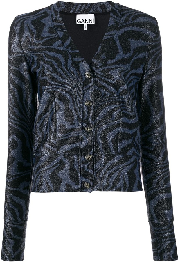 Ganni Tiger Print Cardigan - ShopStyle
