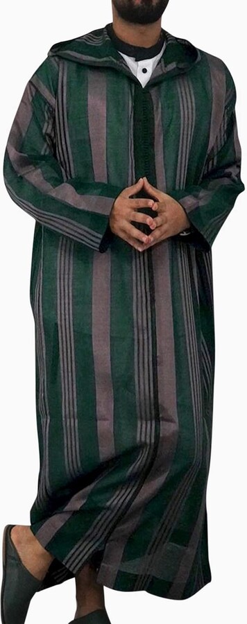 COOFANIN Mens Kaftan White Men Kaftan Gay Men's Caftan Robe for Men ...