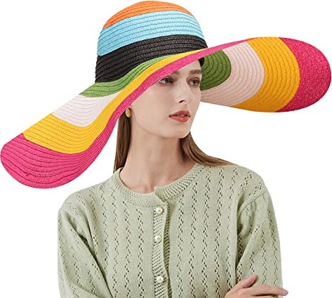 MK MATT KEELY Oversized Beach Straw Sun Hats for Women Large Wide Brim ...