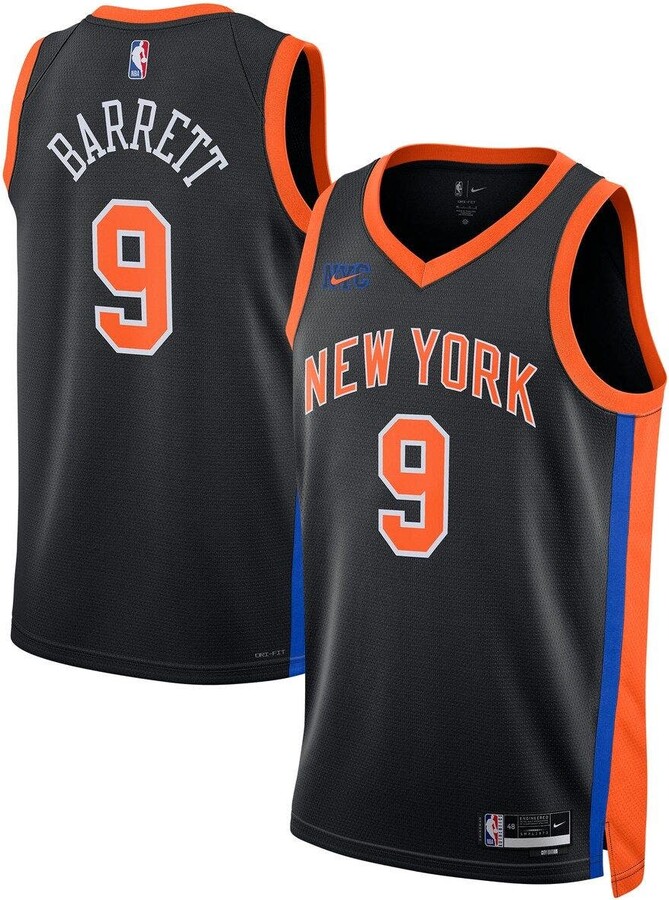 Nike Unisex RJ Barrett Black New York Knicks 2022/23 Swingman Jersey ...