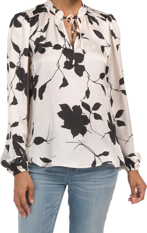 Haver + Blair Satin Floral Top - ShopStyle