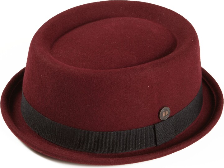 Dasmarca Hats Men's Red Jack Vino Burgundy Felt Skimpy Brim Short Brim ...