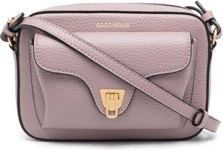 Coccinelle Logo-Stamp Leather Crossbody Bag - ShopStyle