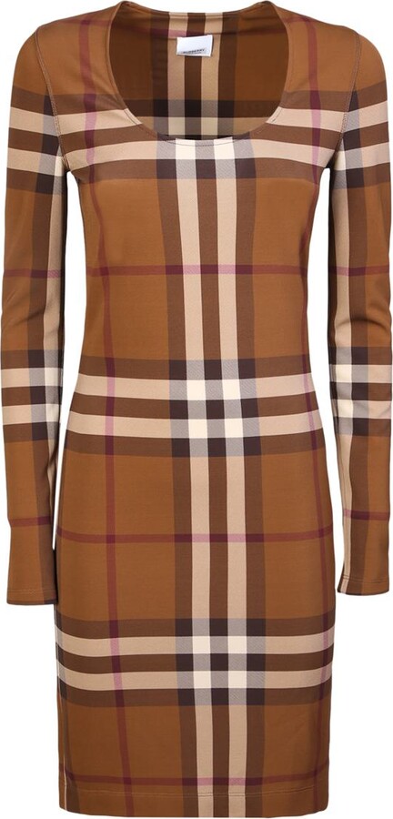 Burberry Burberry's Iconic Check Print Midi Dress - ShopStyle