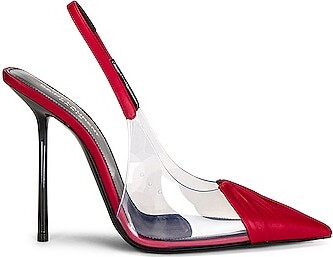 Saint Laurent Frida Slingback Heels in Red - ShopStyle
