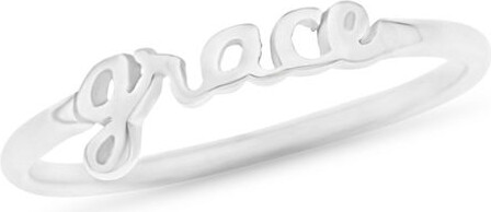 Zales Lowercase Script Name Ring in Sterling Silver (1 Line) - ShopStyle